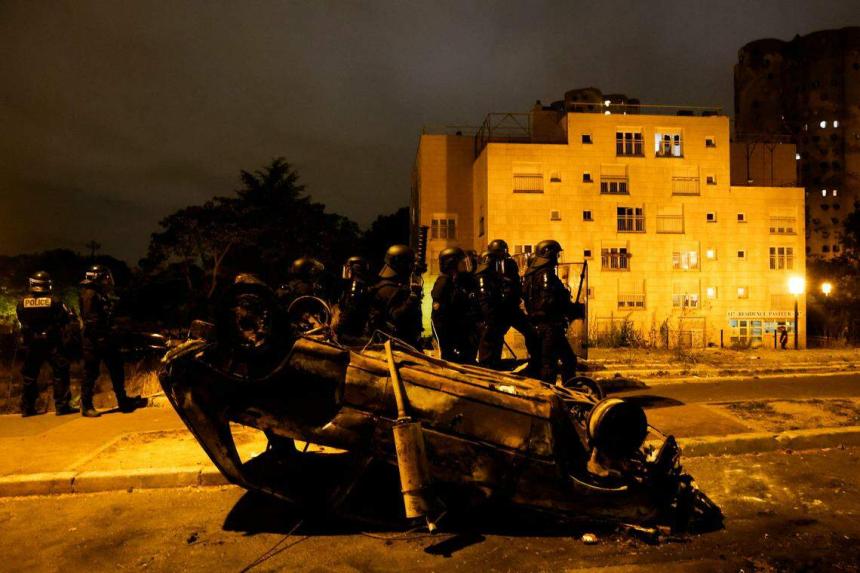 France hit by third night of riots after police shoot teen, officer ...
