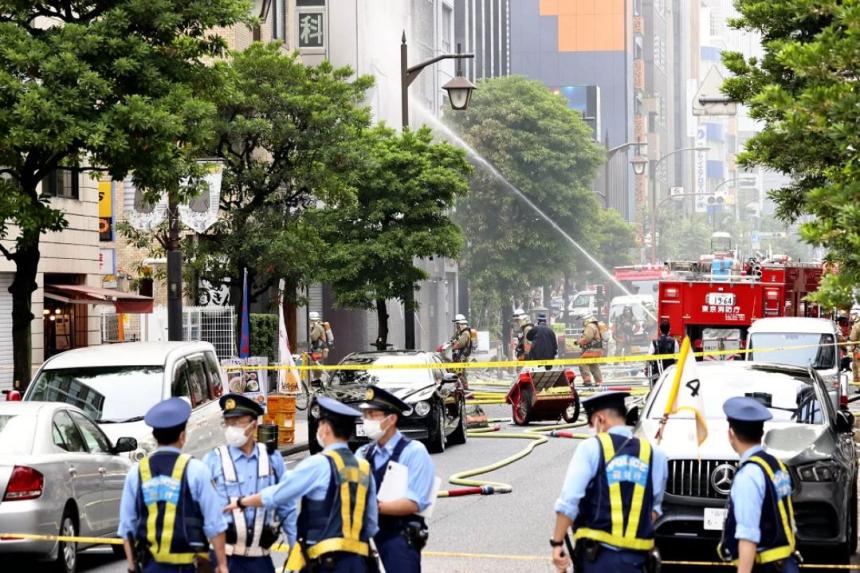 4 injured after explosion, fire in downtown Tokyo | The Straits Times