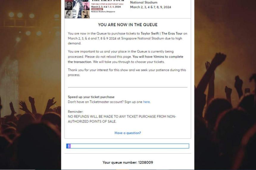 UOB pre-sale tickets for Taylor Swift sell out within 3 hours; over 1 million queue numbers ...