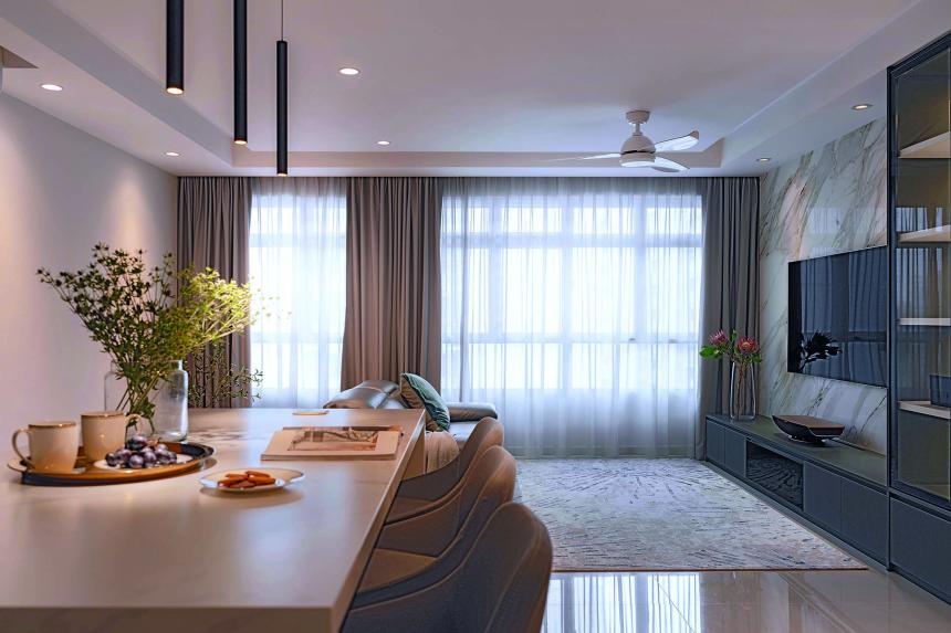 The Chic Home: 5-room Pasir Ris flat is elegant in soft neutrals | The ...