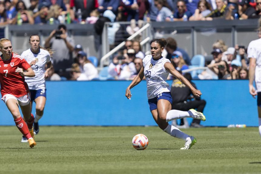 ‘Unpredictable’ Trinity Rodman sends World Cup message with brace for ...