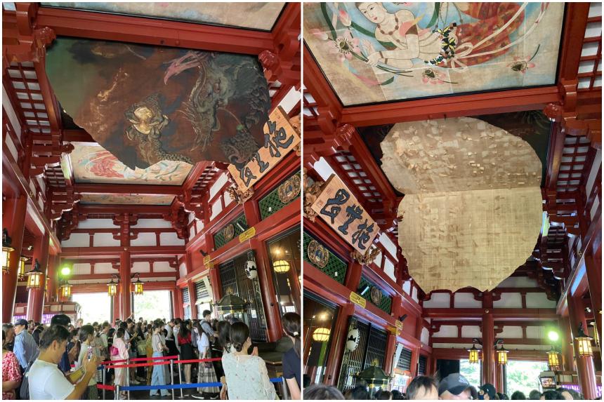 Vandalism, peeling ceiling art: Japan temples suffer damage | The ...