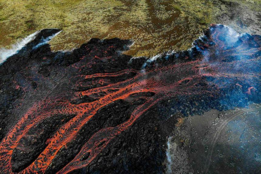 Volcano erupts near Icelandic capital | The Straits Times