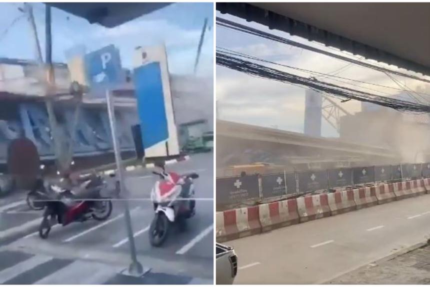 At least two dead, 12 injured after under construction Bangkok highway ...