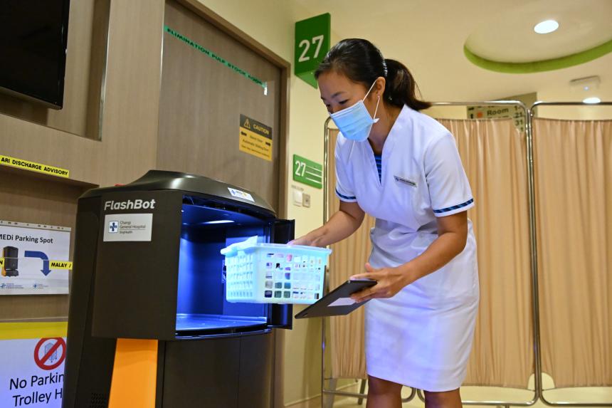 Three robot musketeers join Changi General Hospital, providing needed ...