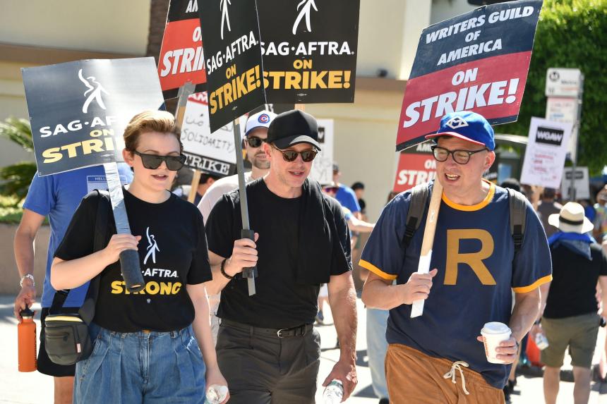 Striking actors join picket lines as Hollywood shuts down | The Straits ...