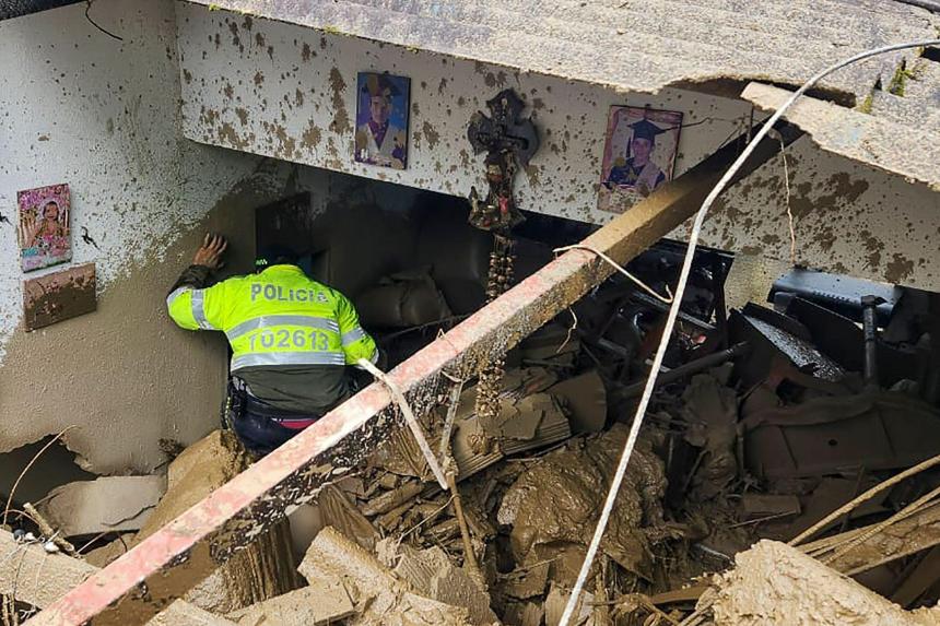 Search For Missing After Landslide Kills 14 In Colombia The Straits Times