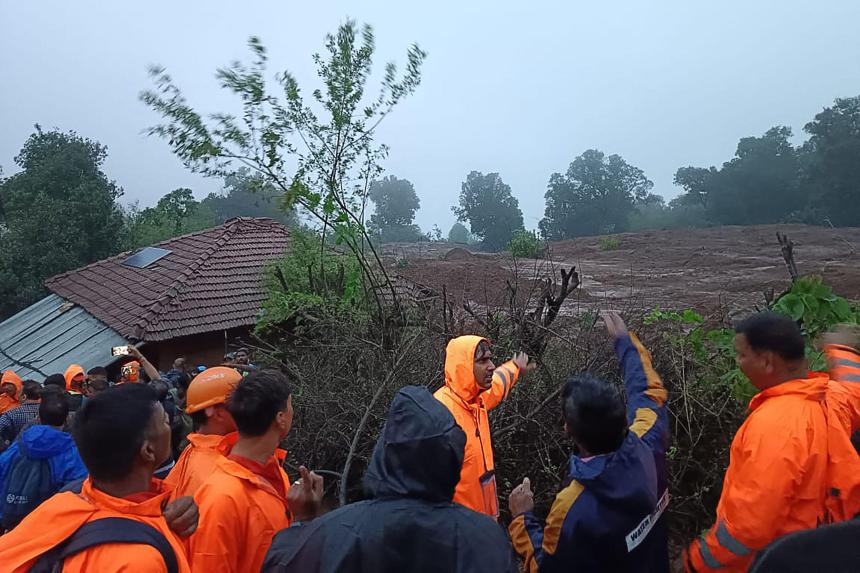 10 dead, more than 100 feared trapped in landslide in India after heavy rain | The Straits Times