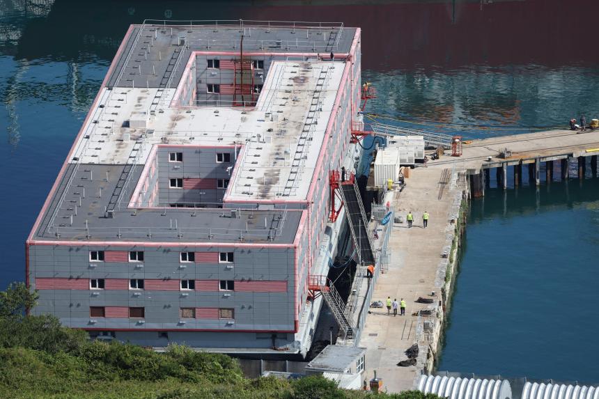 ‘Decent but basic’: Britain’s new barge for asylum seekers | The ...