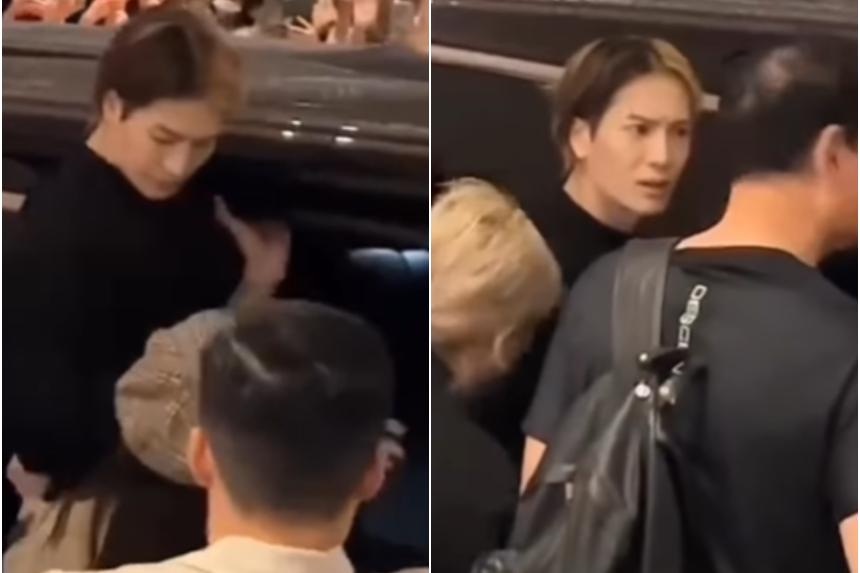 Singer Jackson Wang left stunned after fan grabs and pulls him out of ...