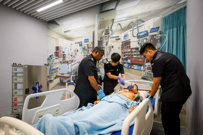 New SCDF facilities where firefighters train to battle large fires ...