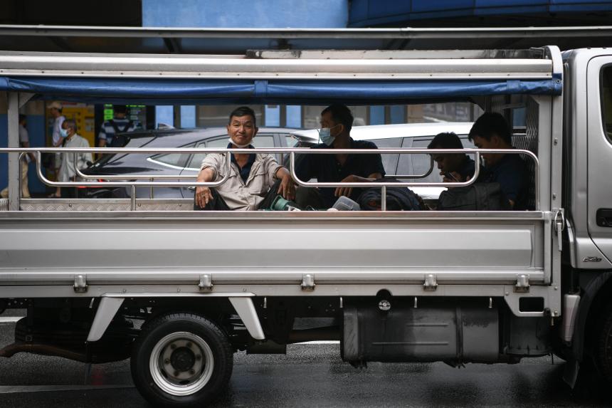 Not ideal for workers to be transported on lorries, but there are ...