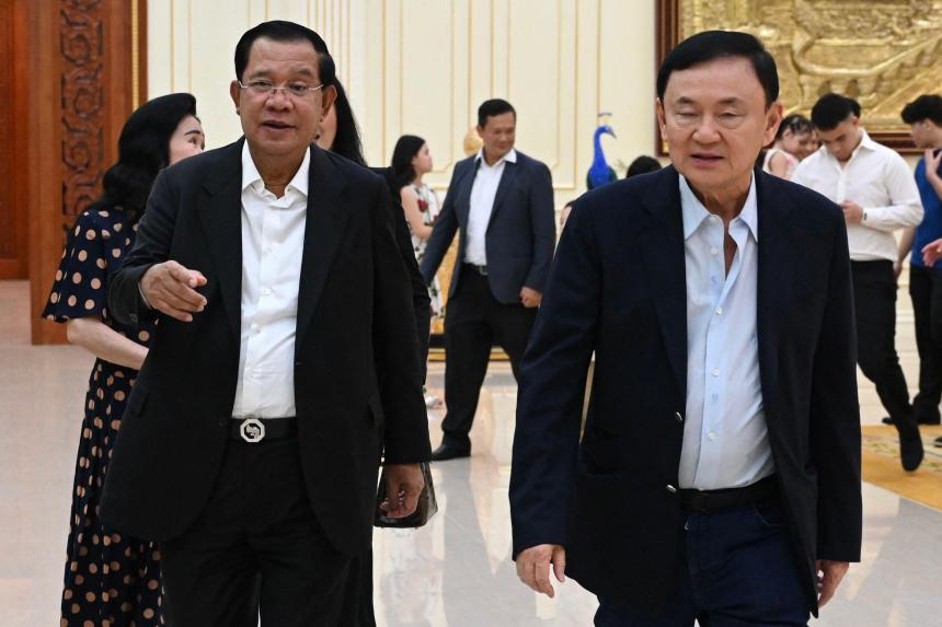 Former Thai PM Thaksin seen in Cambodia after delaying return from exile | The Straits Times