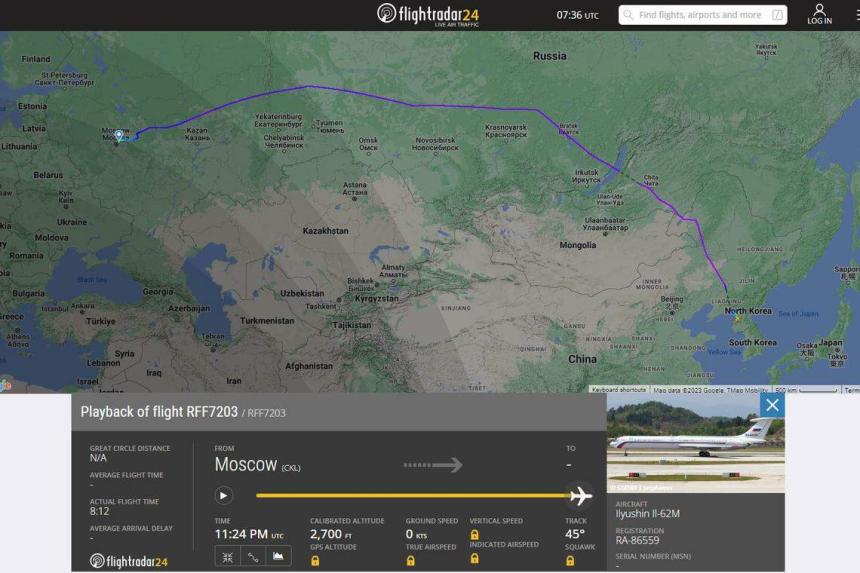 Rare Russian VIP jet in North Korea stokes concern over arms deals ...