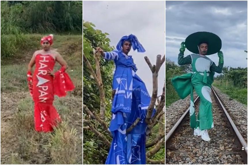 Malaysian dressmaker’s political flag-inspired outfits go viral on ...