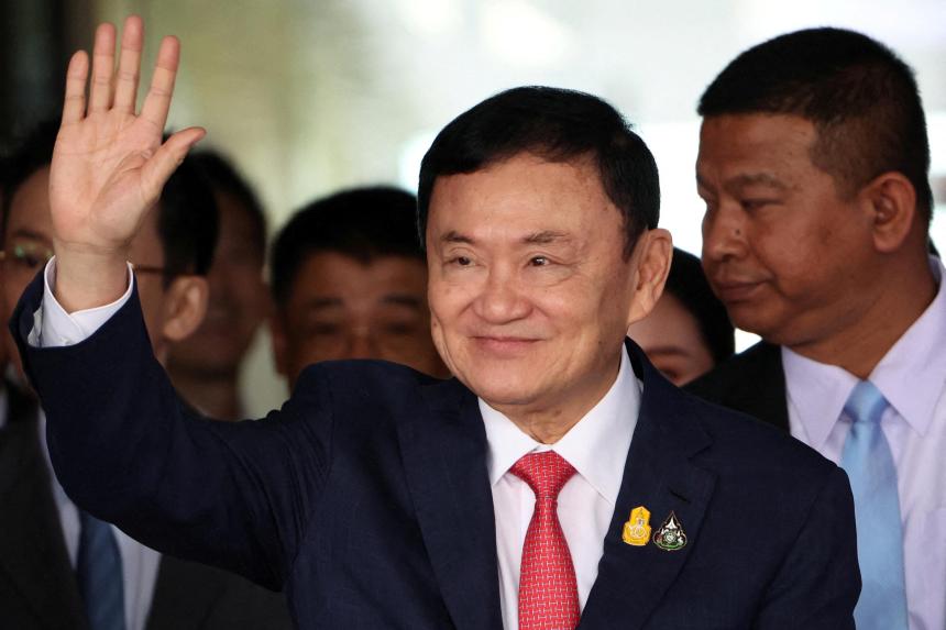Thailand's jailed ex-PM Thaksin hospitalised after return from exile | The Straits Times