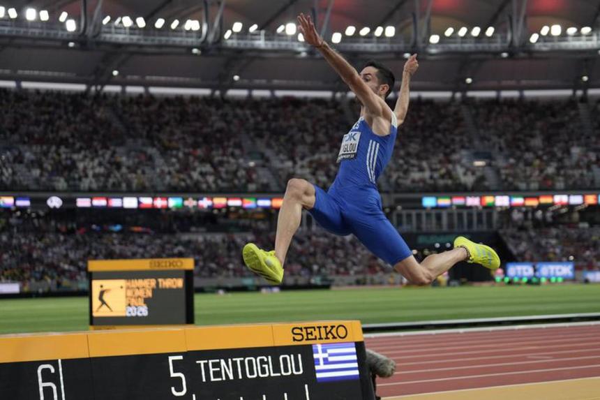 Greek Miltiadis Tentoglou wins long jump gold with final leap | The ...