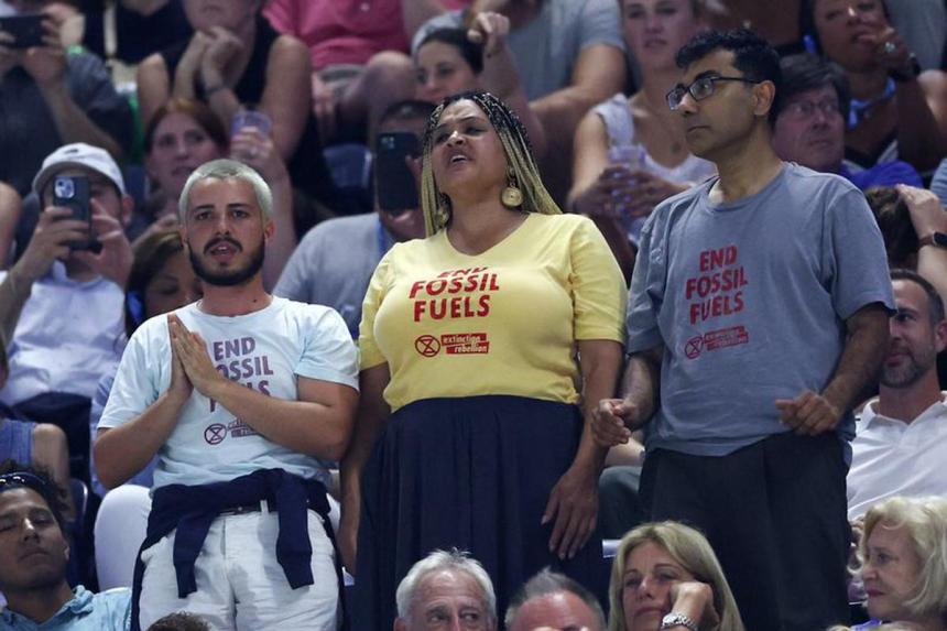 Protesters disrupt US Open semi-finals | The Straits Times