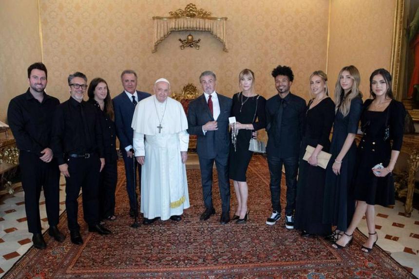 Pope playfully spars with 'Rocky' actor Stallone at Vatican | The ...