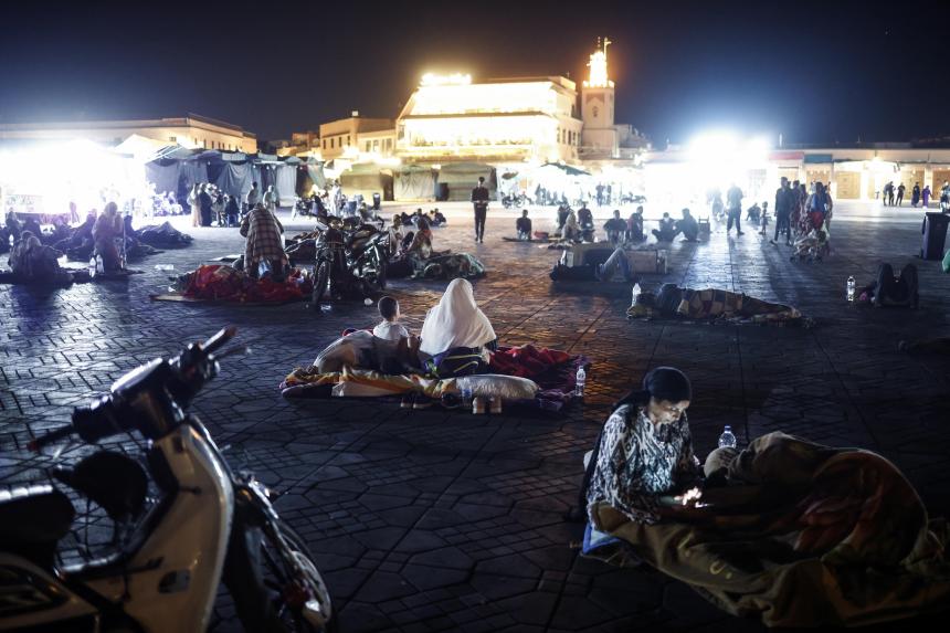 Many in Marrakech sleep outdoors for second night after Morocco quake ...