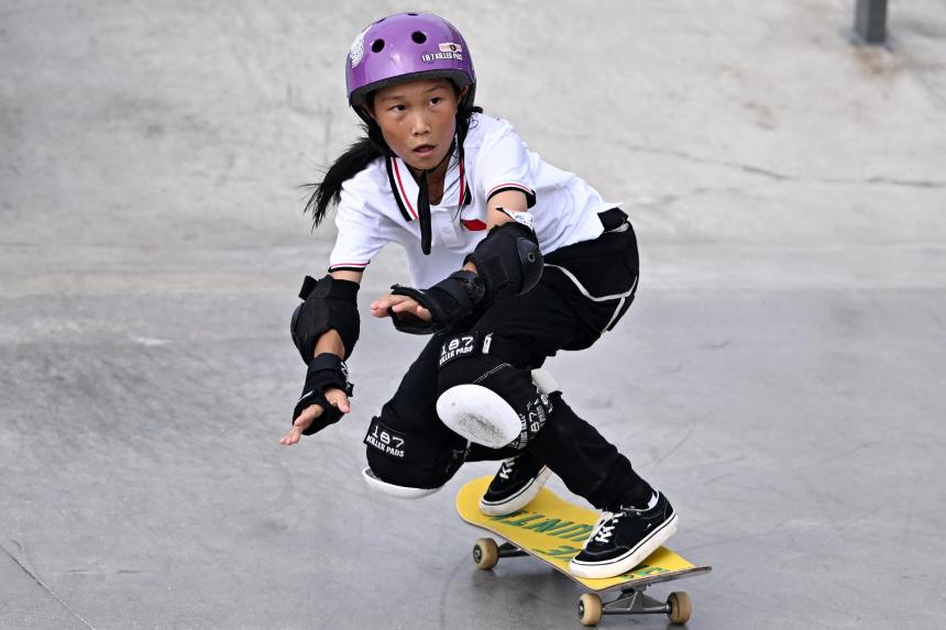 Sweet 13! China’s Cui Chenxi is queen of the skateboard teens at Asian Games | The Straits Times