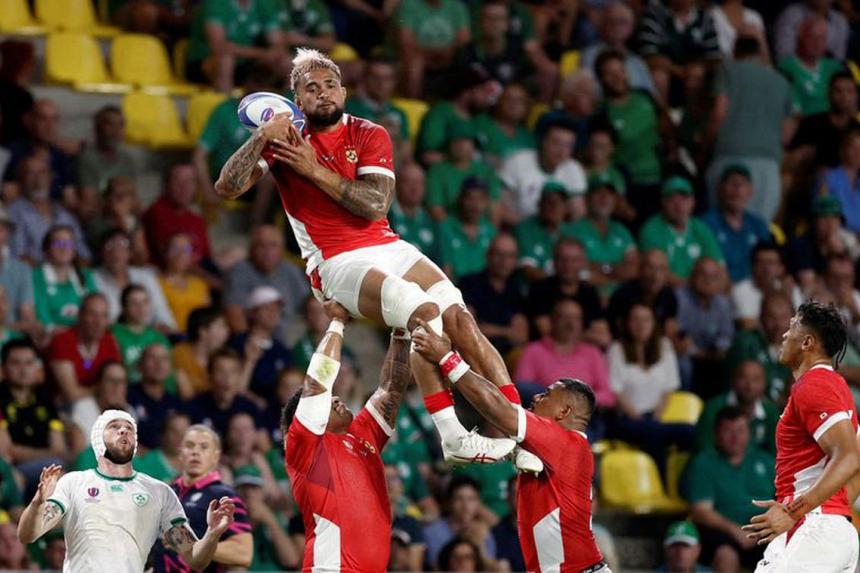 Tonga's Fifita hit with four-match ban for high tackle | The Straits Times