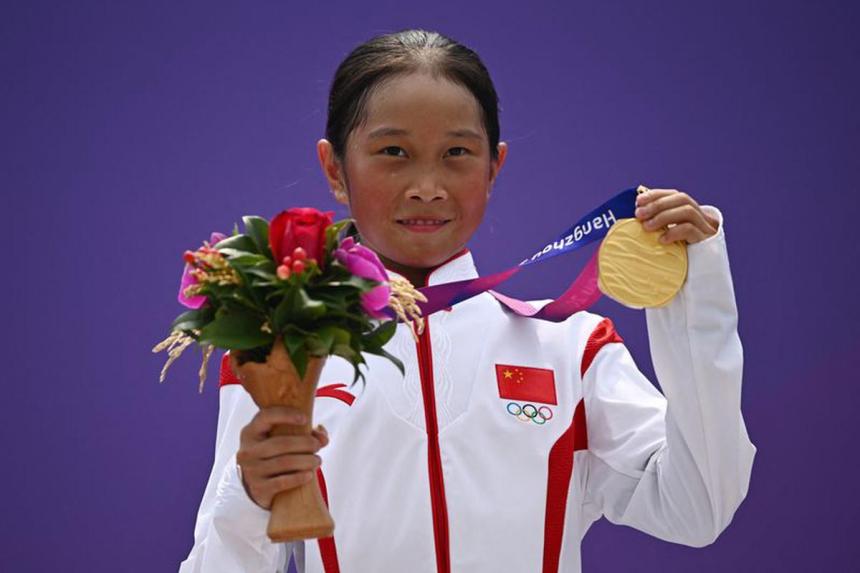 Skateboarder Cui, 13, becomes China's youngest Asian Games gold ...