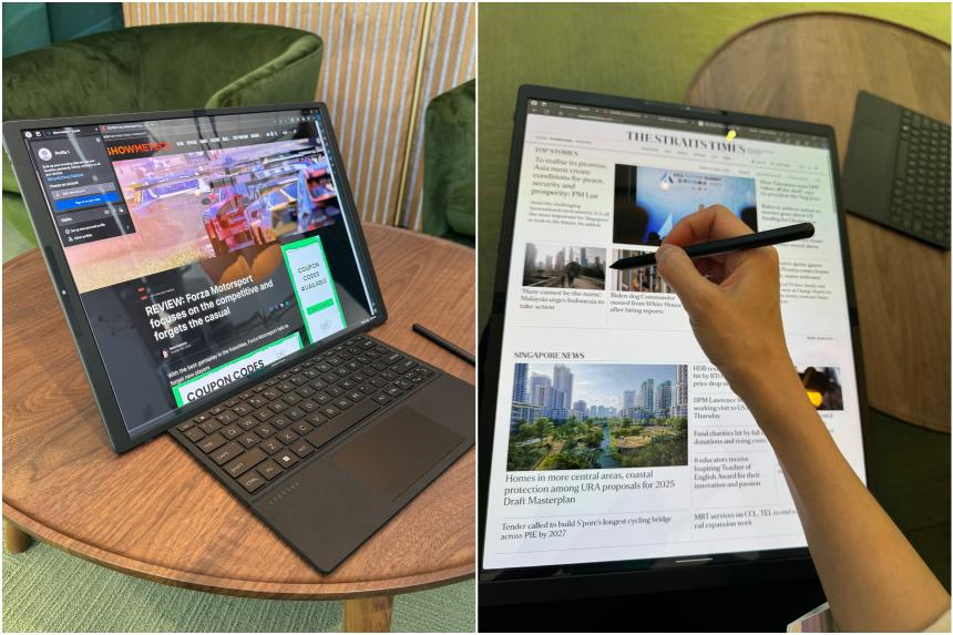 HP’s foldable screen laptop to go on sale in S’pore in Nov; pitched to ...