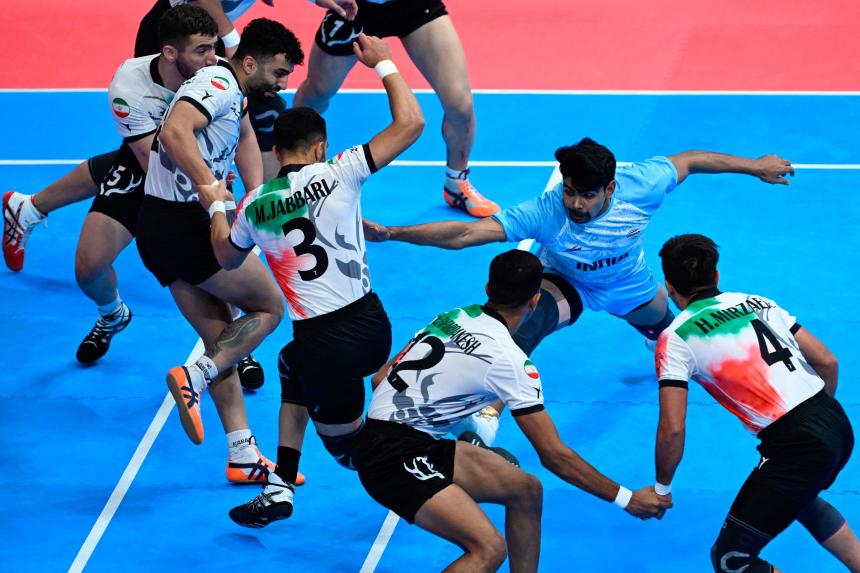 Games-Chaos in men's kabaddi final as India take gold | The Straits Times