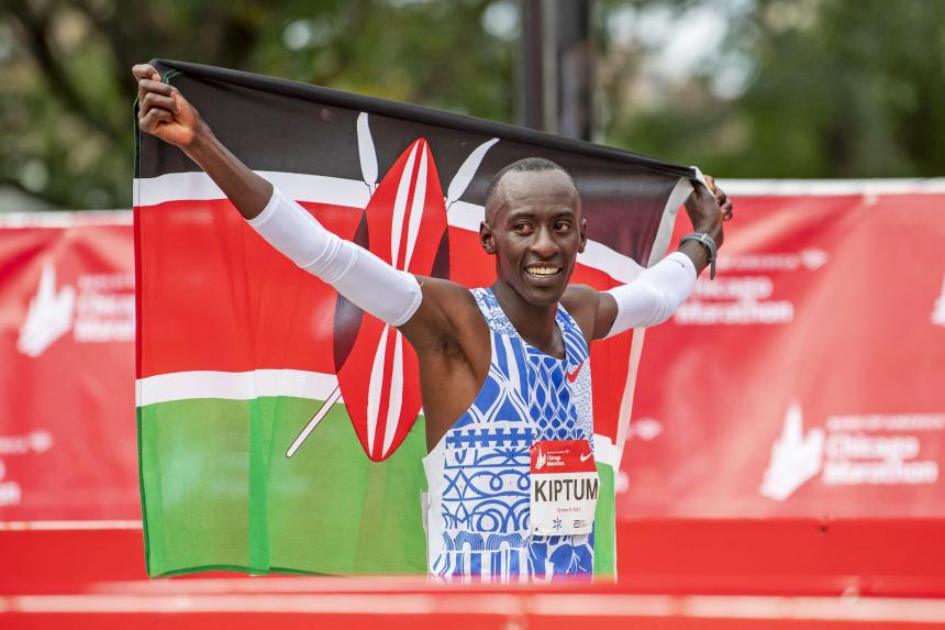 Marathon world record holder Kelvin Kiptum sidesteps talk of two-hour ...