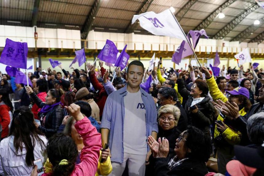 Business heir Noboa declares victory in Ecuador presidential race | The Straits Times