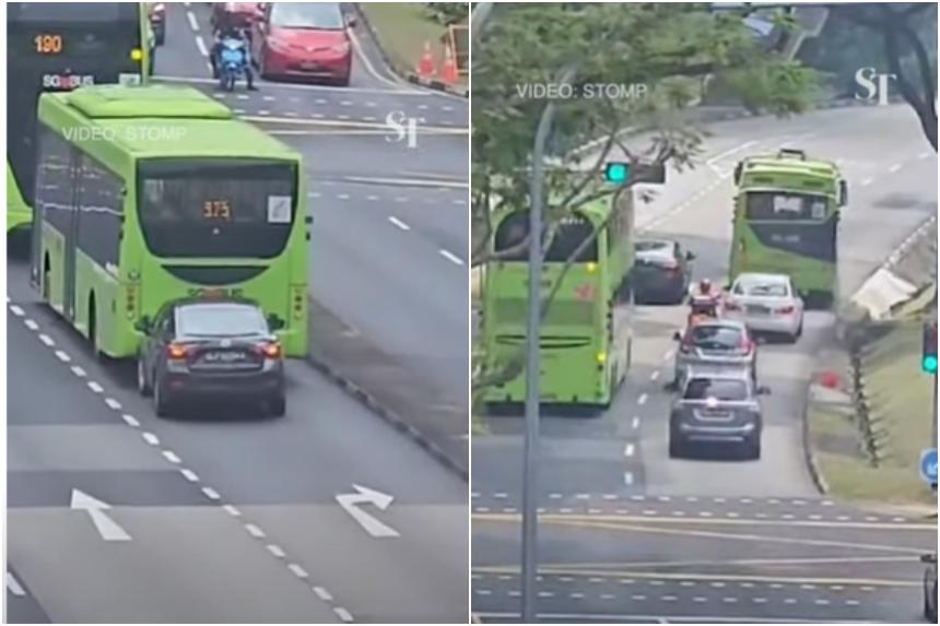 Car repeatedly rams into back of SMRT bus in Choa Chu Kang; police ...