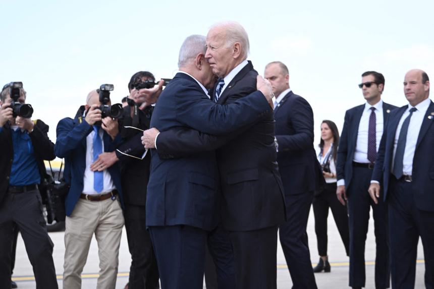 Stiff hug, pat on back: Post-Biden visit, Israel’s long-term war ...