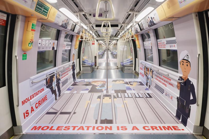With more molestation cases on public transport, MRT train featuring ...