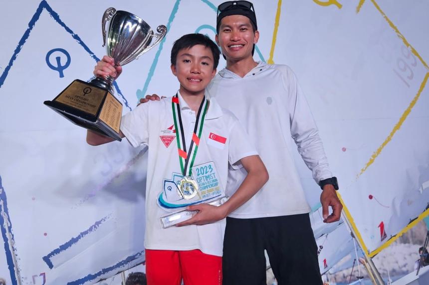 Sailor Ethan Chia, 13, clinches gold in Optimist Asian and Oceanian Championship in UAE | The ...