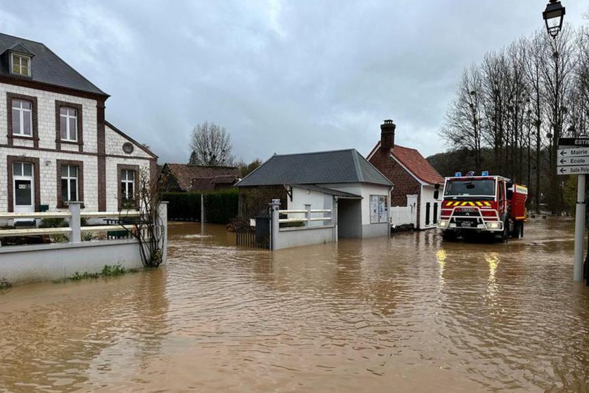 Heavy rains flood homes in northern France | The Straits Times