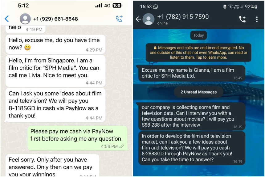 Scam survey on ‘film and television’ circulating on WhatsApp, not from ...