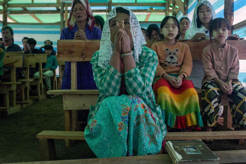 Myanmar’s displaced pray and teach under deadly skies | The Straits Times