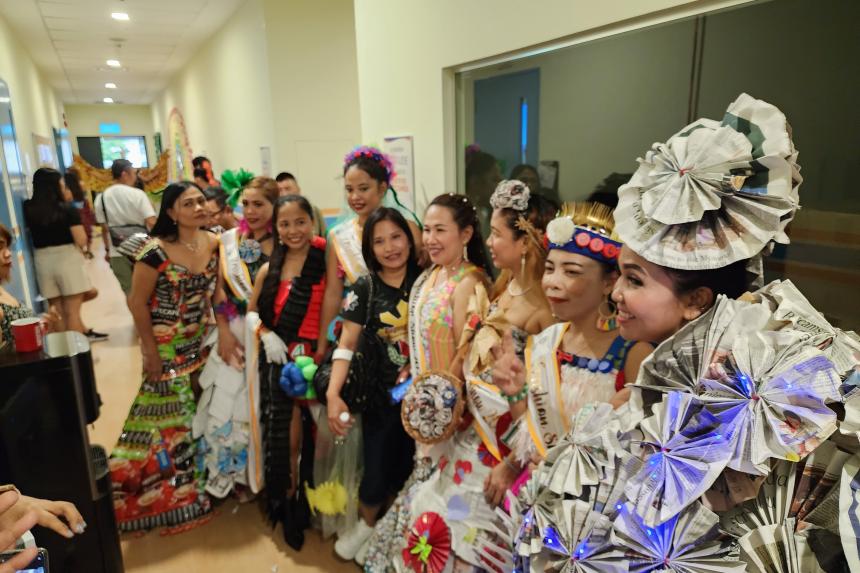 Filipino maids model works of couture art they create from household ...