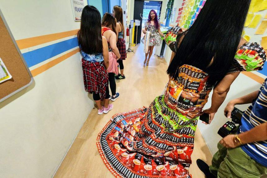Filipino maids model works of couture art they create from household ...