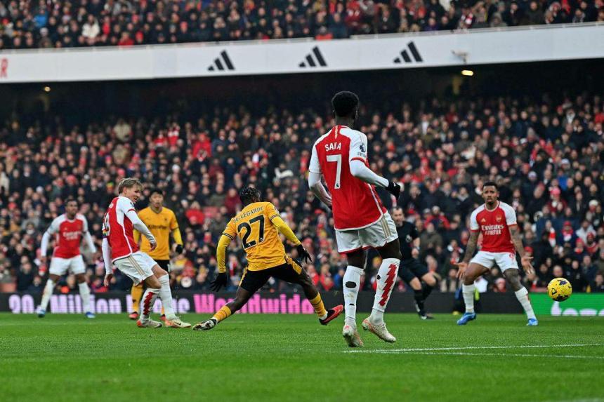 Arsenal beat Wolves to go four points clear at top | The Straits Times