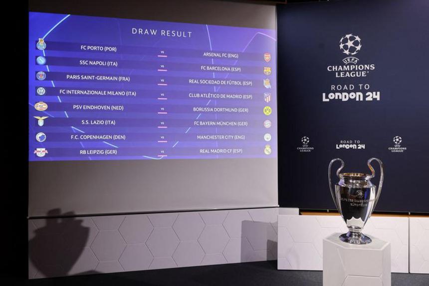 Champions League last-16 draw | The Straits Times
