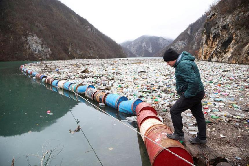 Bosnian river's floating waste dump threatens health, tourism | The ...