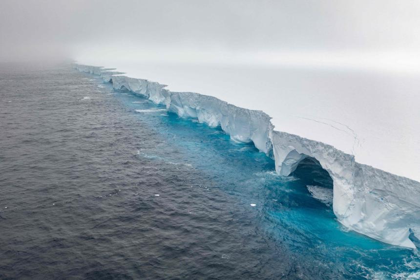 World’s biggest iceberg ‘battered’ by waves as it heads north | The ...