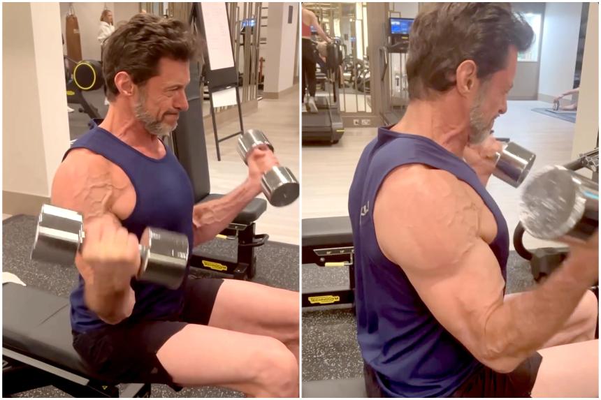 Actor Hugh Jackman shares gym workout as he prepares to be Wolverine ...