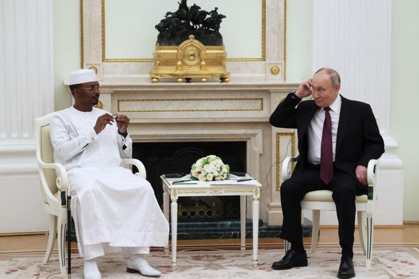 Putin meets Chad junta leader as Russia competes with France in Africa ...