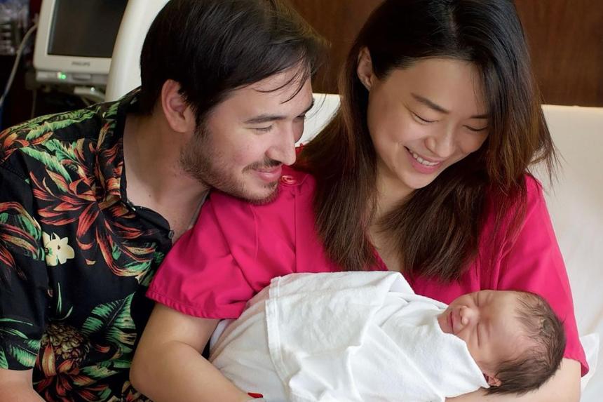 Actress Rebecca Lim shares first photo of family of three | The Straits ...