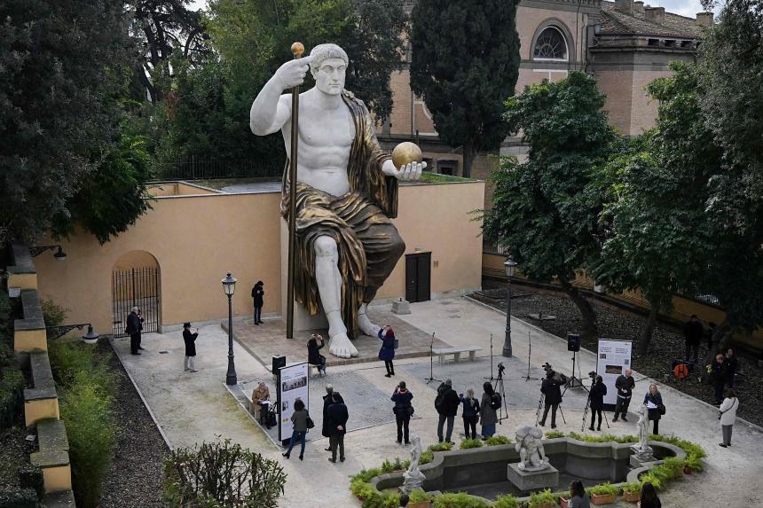 Towering Colossus of Constantine reconstructed in Rome | The Straits Times
