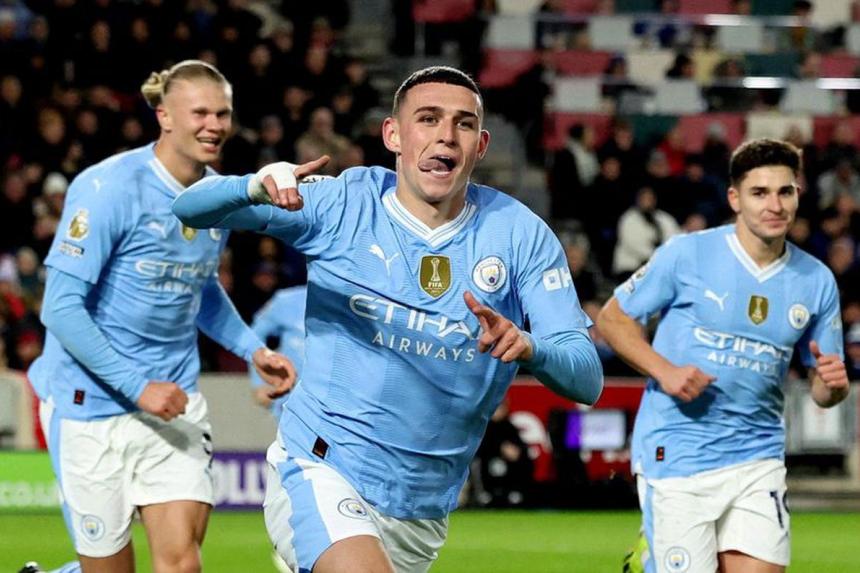 Man City eye top spot in three-horse title race | The Straits Times