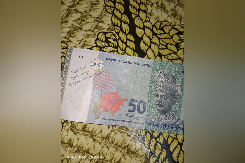 ‘Dad’s last money to me’: Malaysian man seeks former owner of RM50 note ...
